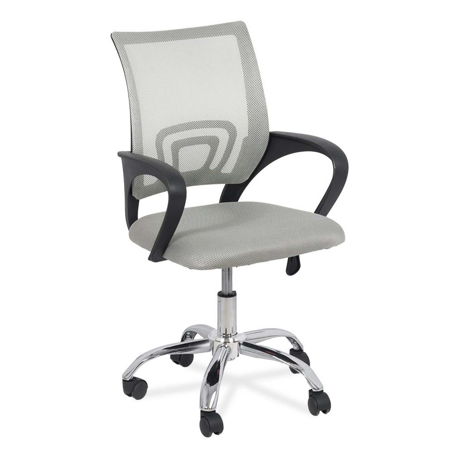 Silla de Escritorio Ergonómica Big Room Mesh Para oficina giro 360 gris ...