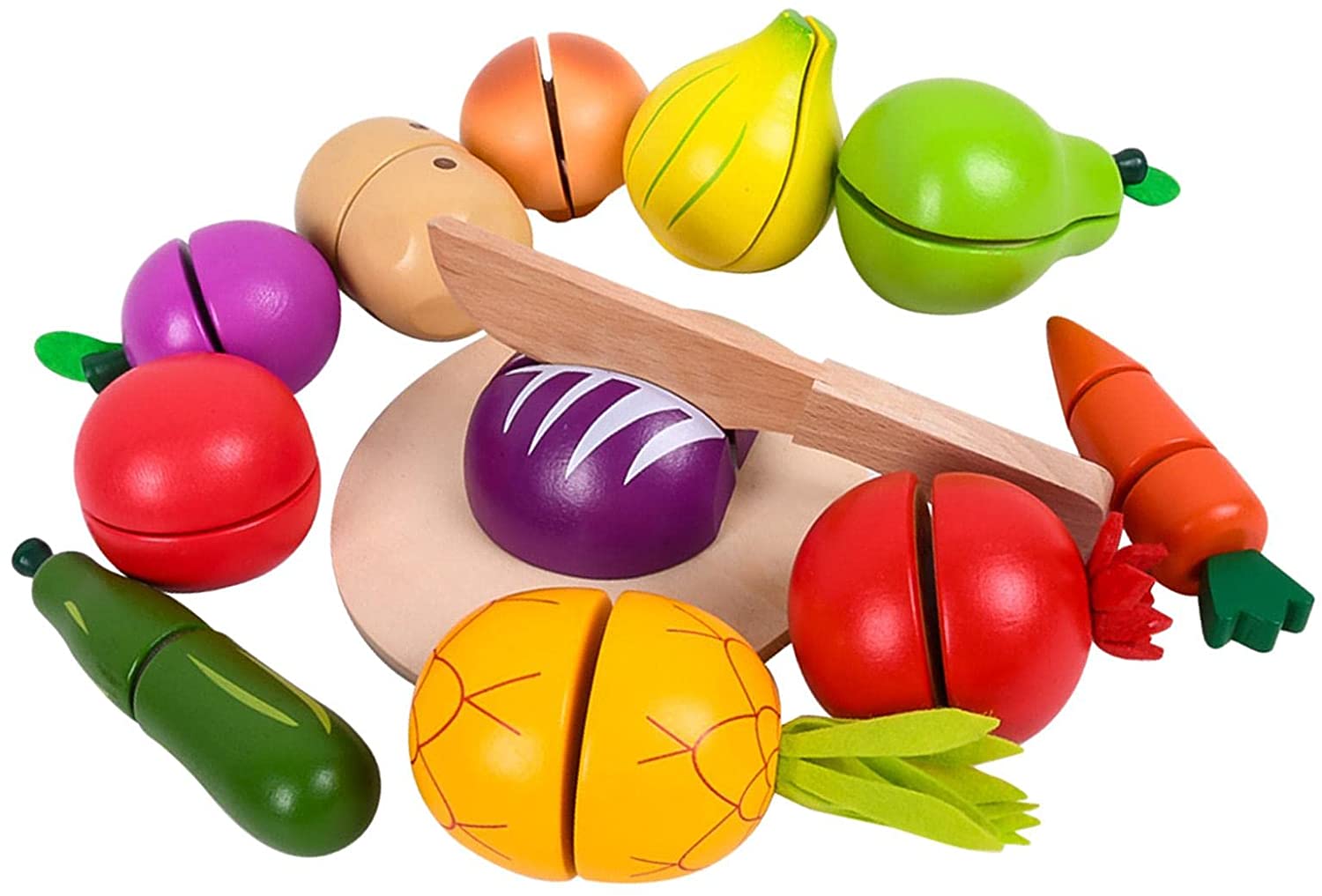NC NC 13Pieces Kitchen Toys Cutting Fruits Toys Play House Toys Fun ...