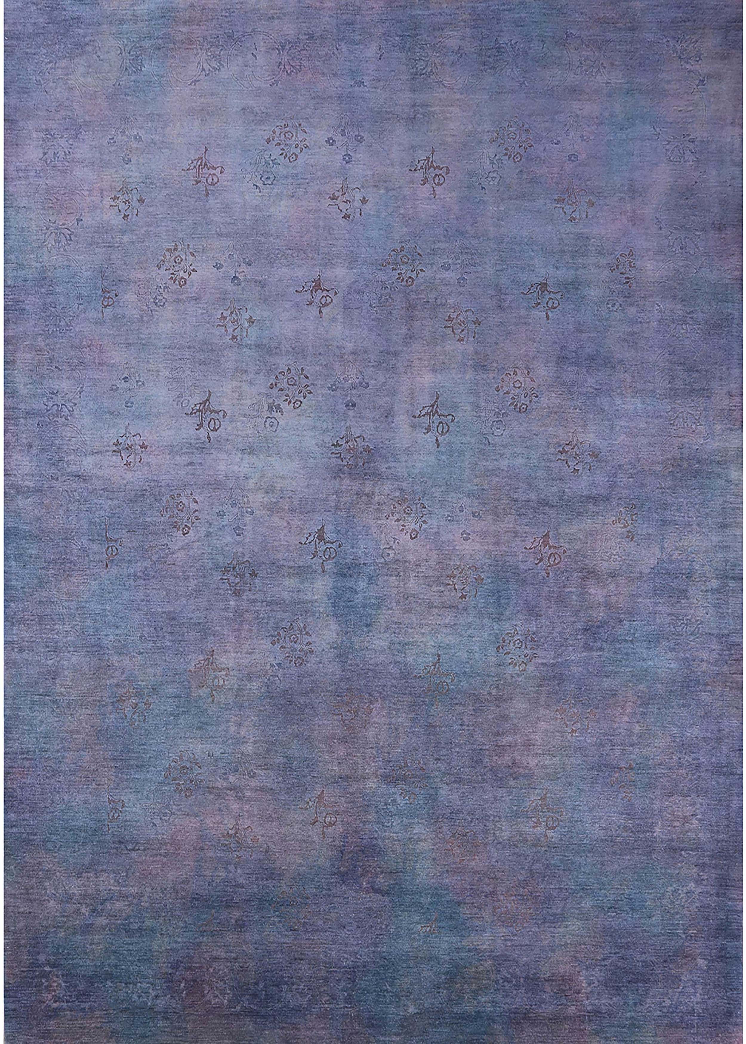 Ahgly Company Indoor Rectangle Mid-Century Modern Light Purple Blue ...