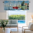 Blue Cloud Sky Valances for Windows, Rod Pocket Kitchen Valance ...