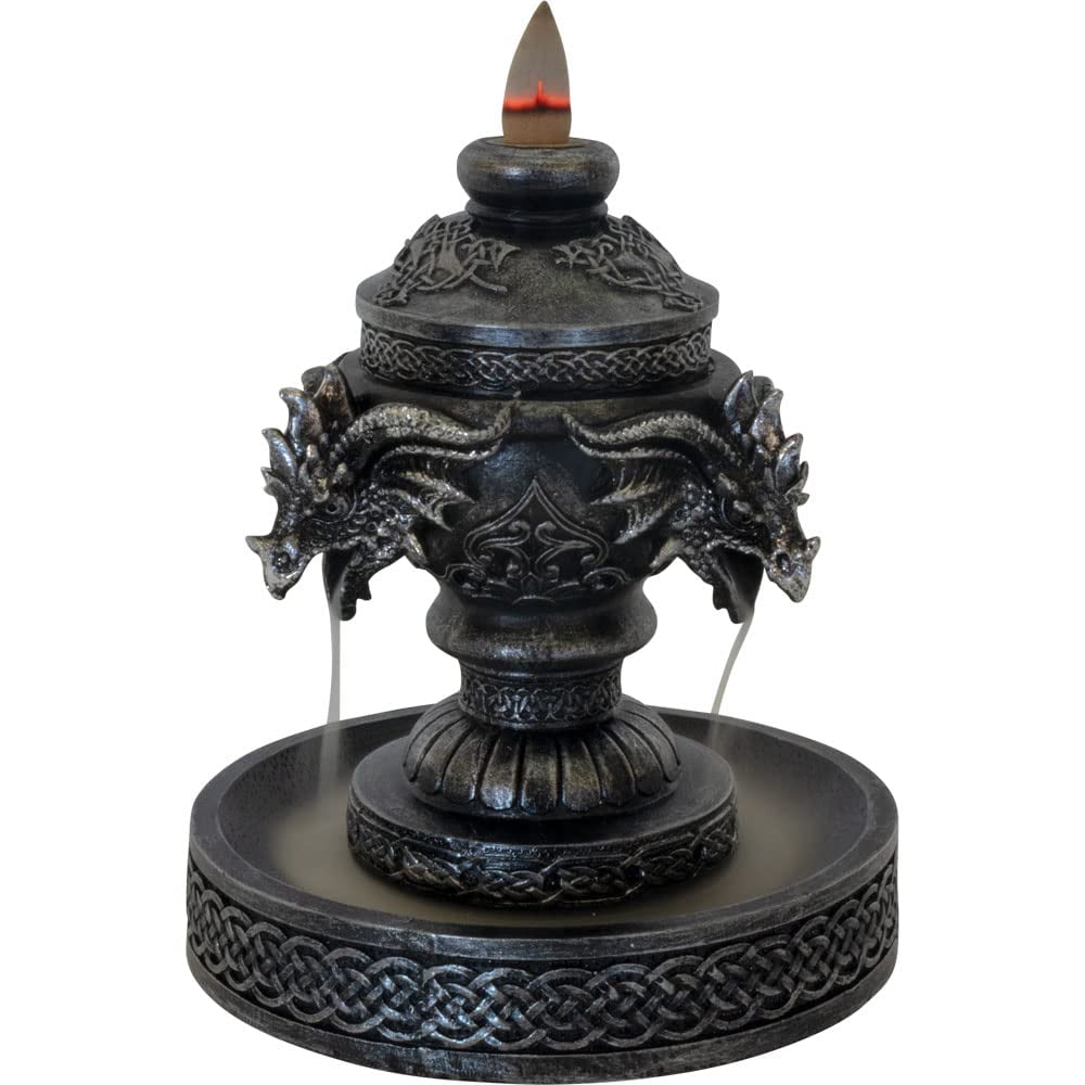 Kasa Style Backflow Celtic Triple Dragon Incense Burner - Walmart.com