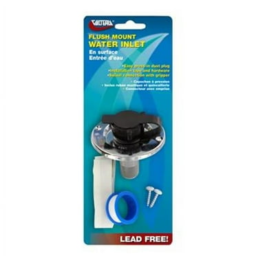 Valterra A01-0168BKVP Flush-Mount Water Inlet - MPT, 2-3/4" Flange ...