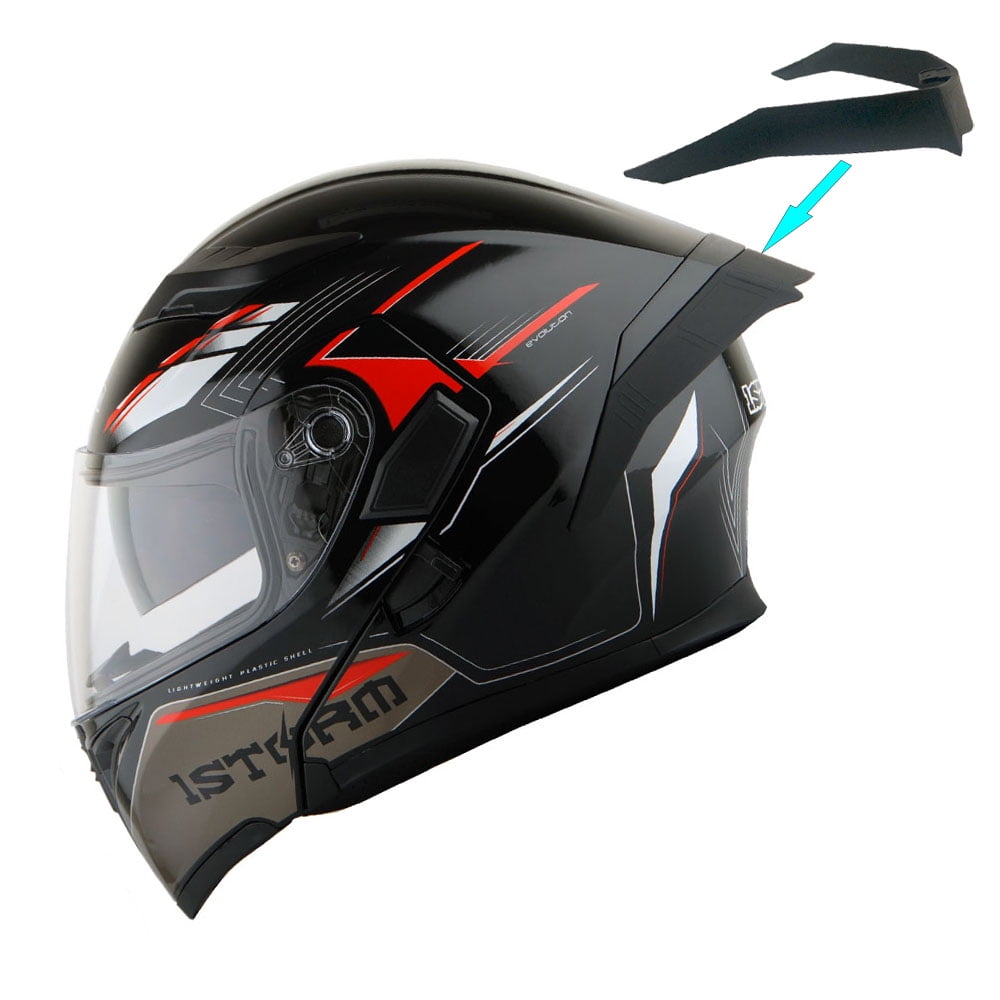 1Storm Motorcycle Modular Full Face Flip up Dual Visor Helmet + Spoiler ...