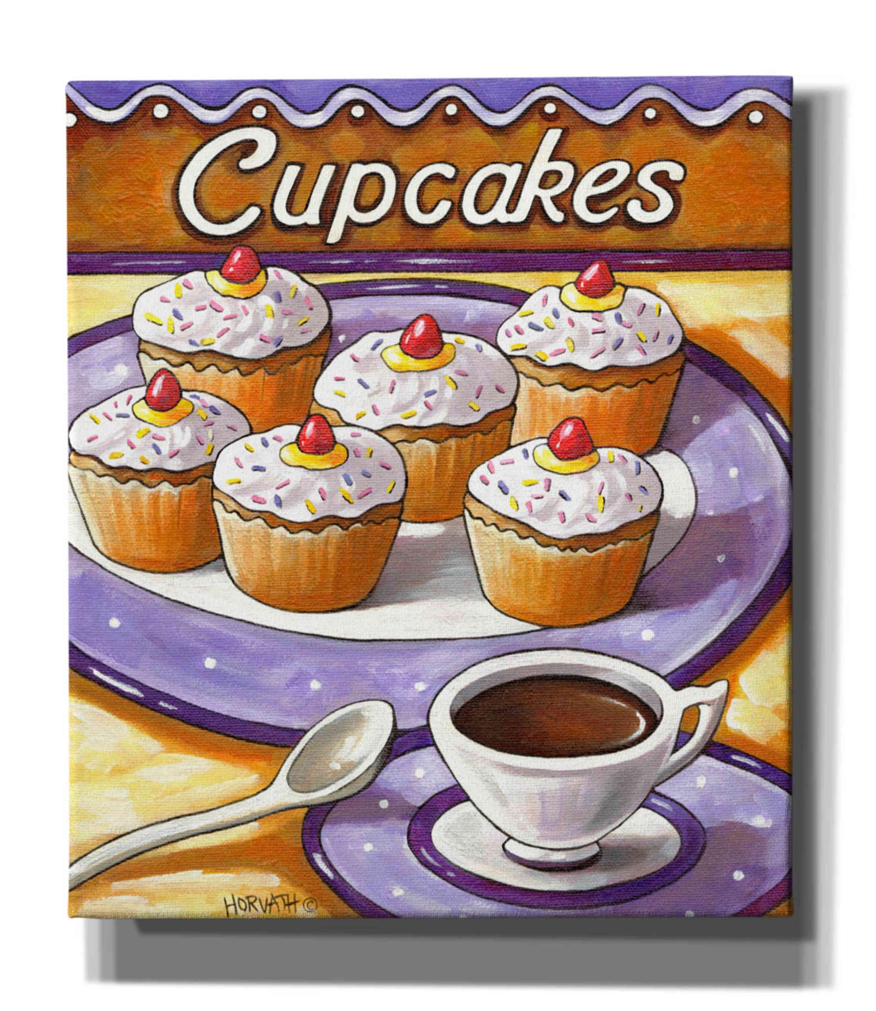 Epic Graffiti 'Cupcakes' by Cathy Horvath-Buchanan, Canvas Wall Art, 26 ...