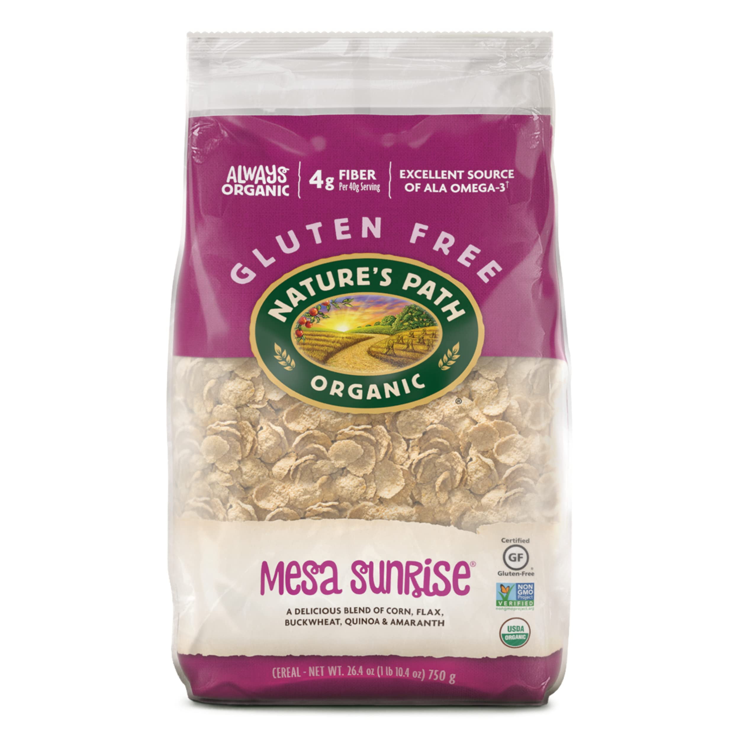 Nature's Path Organic Gluten Free Mesa Sunrise Flakes Cereal. Earth Friendly Package, Non-GMO ...