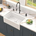 Free Shipping! 30 inch White Farmhouse Sink, Fireclay Porcelain Single ...