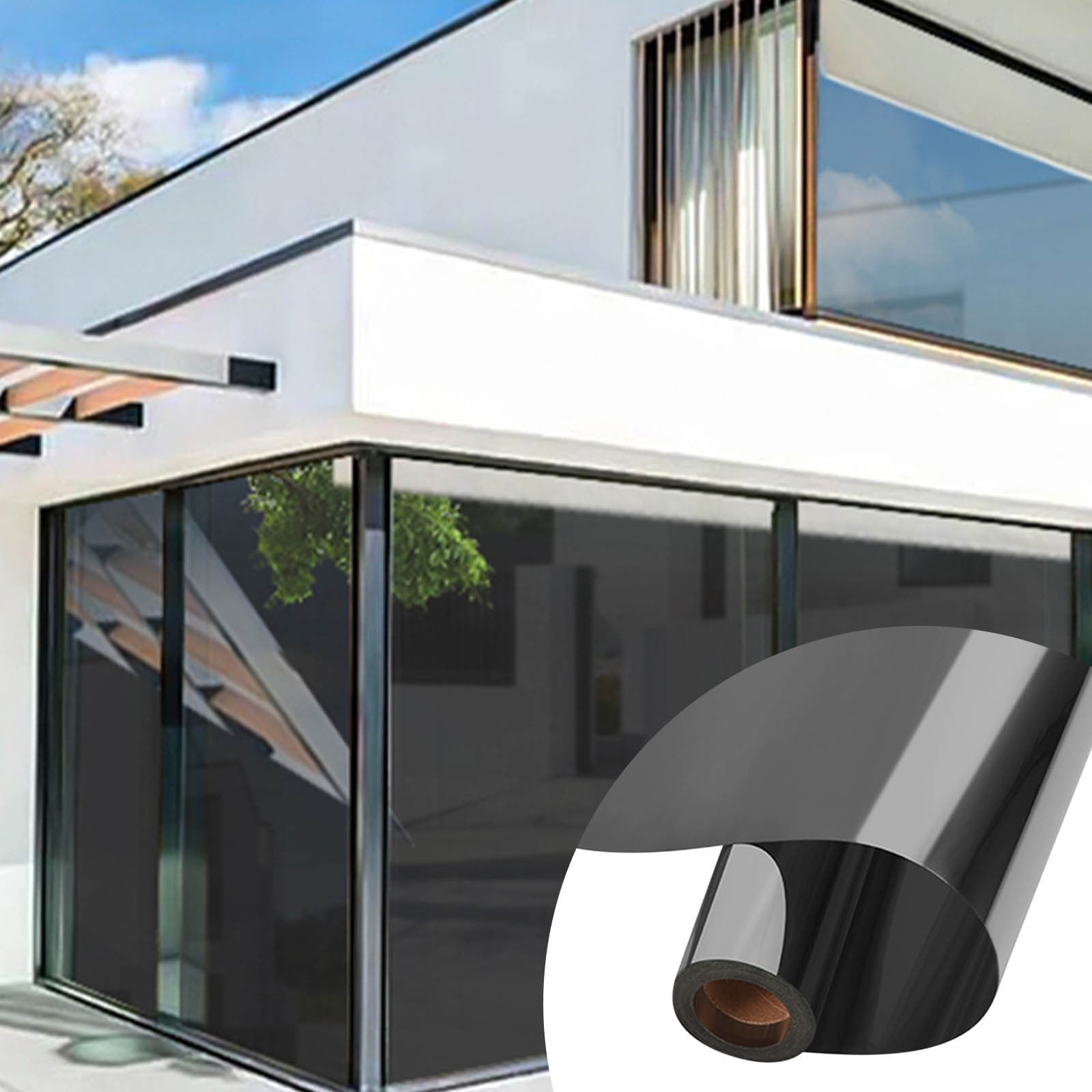 Ycolew Window Film One Way Mirror Daytime Privacy Sun Blocking Heat