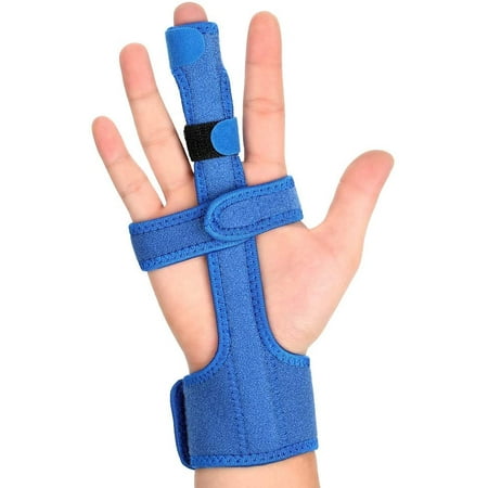 Blue Trigger Finger Splint, Adjustable Finger Support Brace with Extra ...