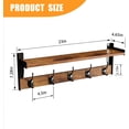 Coat Rack with Wall Mount, 23 Inch Long Entryway Wall Shelf with Hooks ...