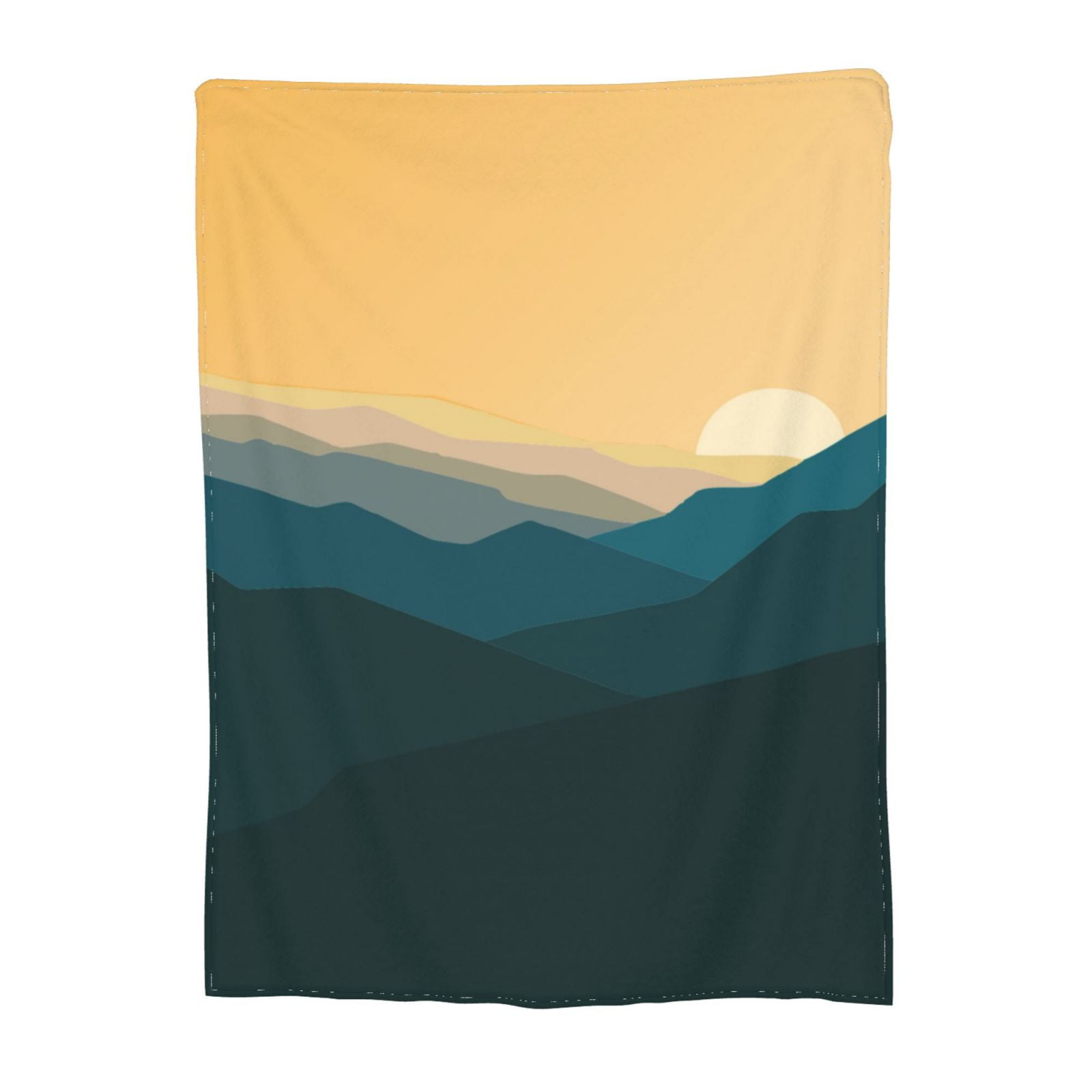 Night Sunset Forest Pattern Throw Blanket, Super Soft Anti-Pilling ...