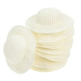 BERTDOMD 12pcs Mini Woven Top Hat Dolls Decorative Hats Miniature Hats ...