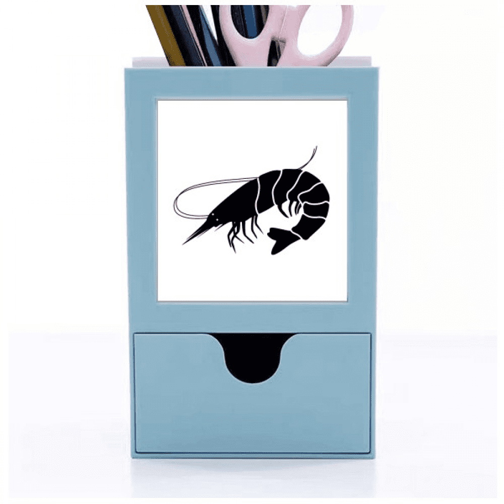 Marine Life Black Shrimp Illustration Desk Supplies Organizer Pen ...