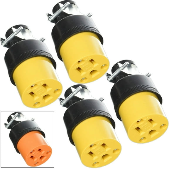 6 Pc Female Male 3 Prong Replacement Electrical Plug Heavy Duty ...