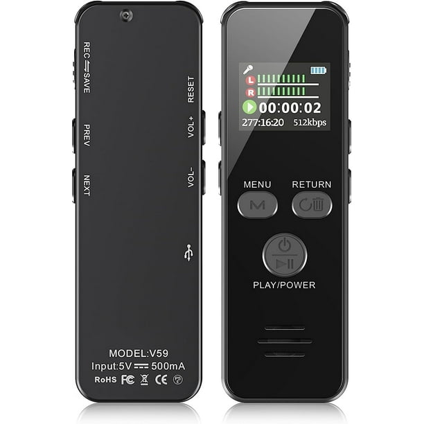 H 60H Digital Voice Recorder, 64GB Metal Housing Audio Recorder with ...