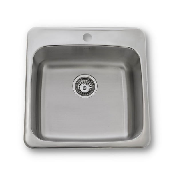 ONEX® Drop-in Single Bowl 20"X20" -8"d Stainless Steel Sink OD2020-8-1H ...