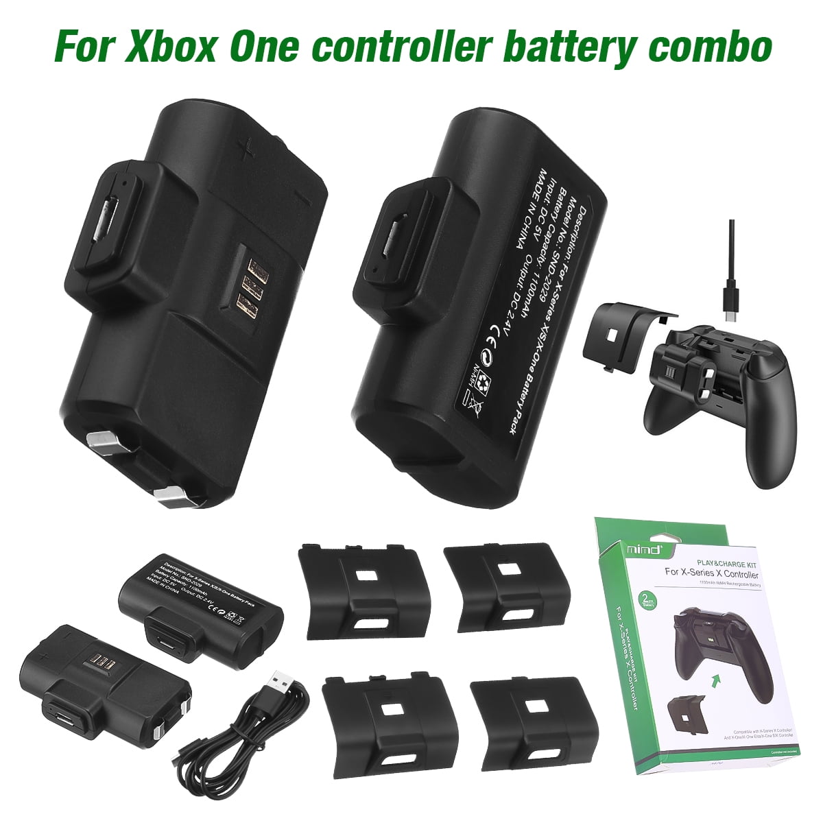 Rechargeable Battery Pack for XBox One X/S Series X/S Controller ...