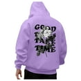 Bibifish Mens Hoodies Royal Blue "GOOD THINGS TAKE TIME" Print Pullover ...