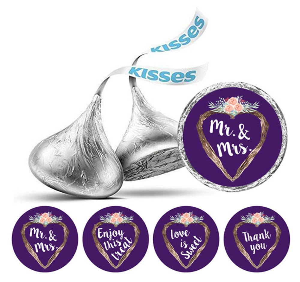 Darling Souvenir Party Favor Heart Frame Wedding Theme Stickers Labels ...