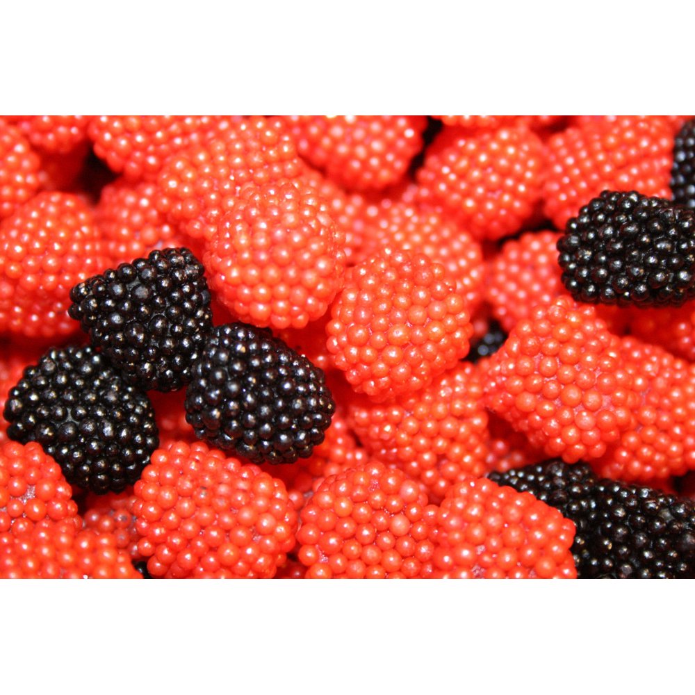 BAYSIDE CANDY HARIBO RASPBERRIES GUMMY CANDY, 1LB - Walmart.com ...
