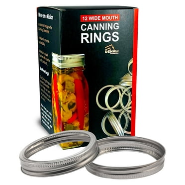 TSV 24pcs Mason Jar Metal Rings, 70mm Regular Mouth, Rustproof Tinplate ...