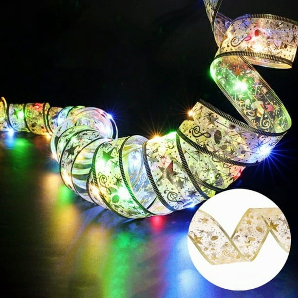 Ribbon Christmas Lights String Lights Christmas Fairy Lights Ribbon ...