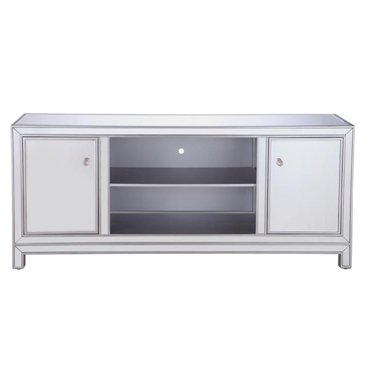 2-Door TV Console Black Titanium and Silver-Console Only! - Walmart.com