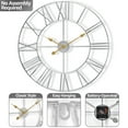 Sorbus Large Metal Roman Numberal Wall Clock for Living Room Decor ...