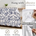 Blue Floral Leaf Small Cabinet Curtains 10.8"W x 13.4"L, Retro ...