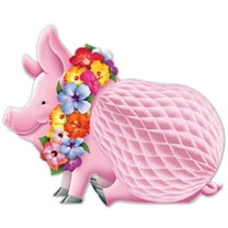 Beistle Club Pack of 12 Pink and Blue Tropical Themed Honeycomb Luau ...