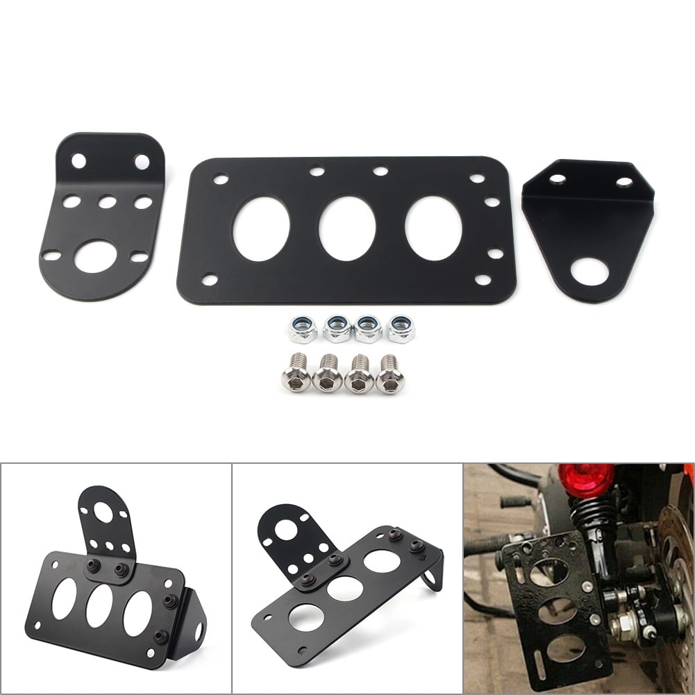 ZS Motrocycle Side Mount License Plate Bracket Frame for Harley ...