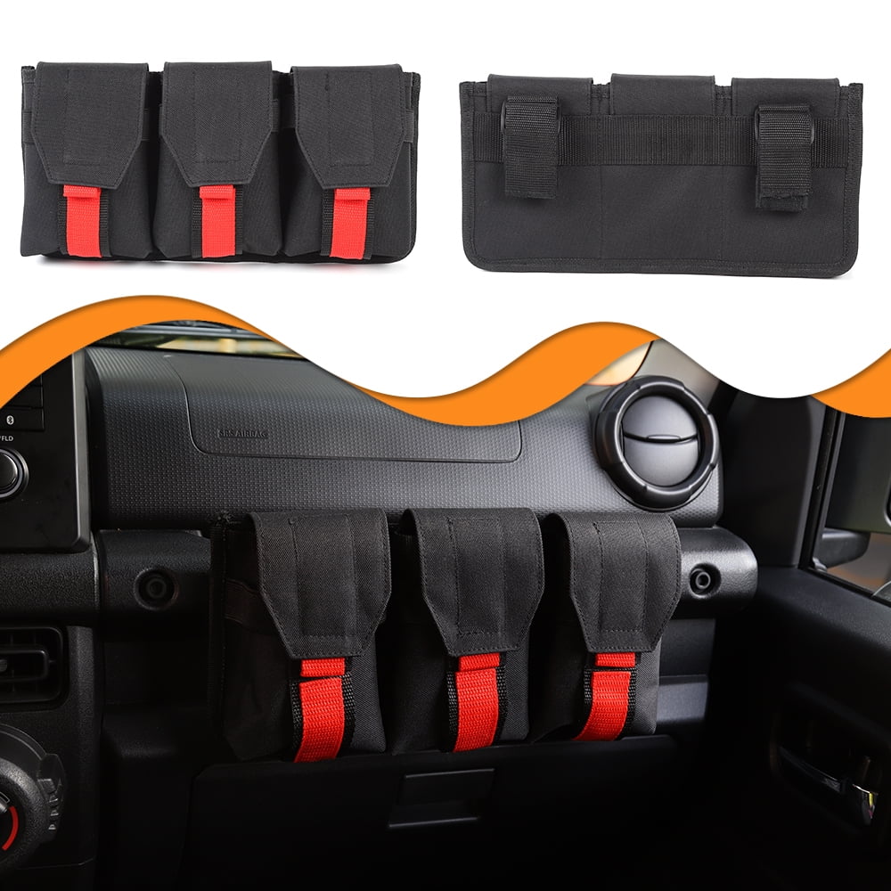 CheroCar Storage Organizer Passenger Grab Handle Bag for Jeep Wrangler ...