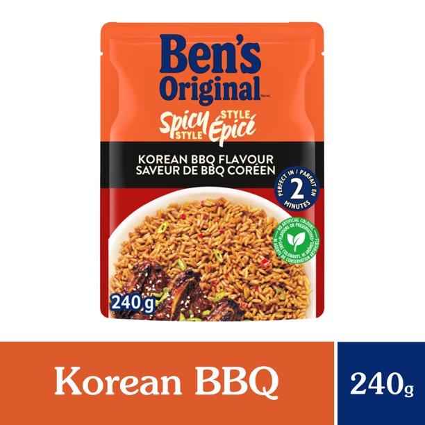BEN'S ORIGINAL Spicy Style Korean BBQ Rice Side Dish, 240g Pouch ...