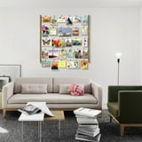 Love-KANKEI 26x29in Wood Photo Frame Wall Decor, 30 Clips, Adjustable ...