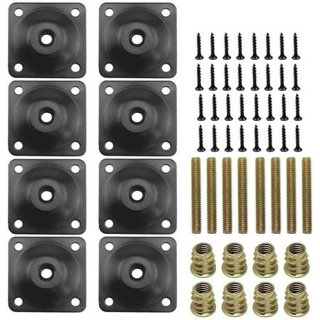 Bail 8 Pieces Furniture Leg Mounting Plates, Sofa Leg Fixing Plates ...