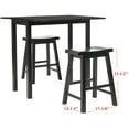 SAFAVIEH Graham 3 Piece Set Pub Table - Espresso - Walmart.com