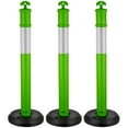 3-Count Industrial Grade Traffic Delineator Posts, 48-Inch with ...