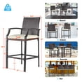 Patio Wicker Bar Stools Set of 4, Outdoor High Furniture, Counter ...