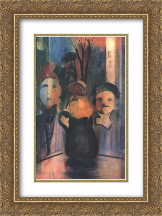 Istvan Farkas 2x Matted 20x24 Gold Ornate Framed Art Print 'Man and ...