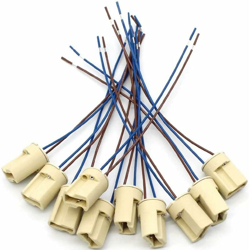 10 Pieces G9 Ceramic Lamp Holder, Halogen Lamps Ceramic Connector ...