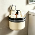 CaiTeLin Suction Cup Wall Mounted Storage Basket, Punch Free Bathroom ...