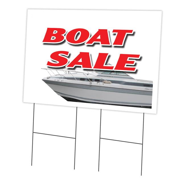 SignMission C-2436-DS-Boat Sale 24 x 36 in. Boat Sale Yard Sign & Stake ...