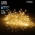2 Pack 200 LED Copper Wire String Lights, Mini LED String Lights for ...