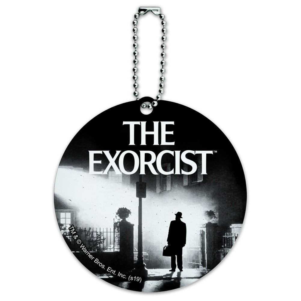 The Exorcist Logo and Silhouette Round Luggage ID Tag Card Suitcase ...