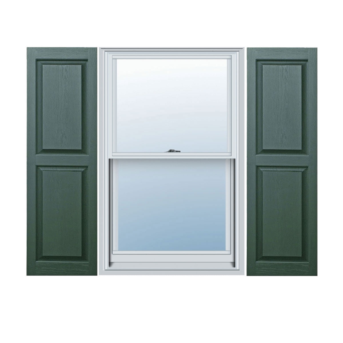 12" x 39" Builders Choice Vinyl Raised Panel Window Shutters, w/Shutter ...