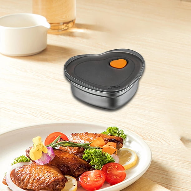 Recipiente de comida de acero inoxidable, recipiente metálico para ...