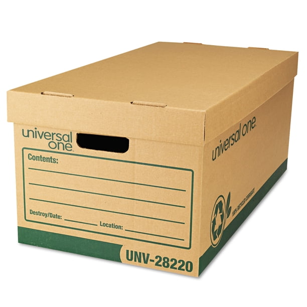 Universal Recycled Record Storage Box, Letter/Legal, 12" x 24" x 10 ...