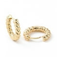 50 pc Brass Twist Rope Hoop Earrings for Women Real 18K Gold Plated 17 ...