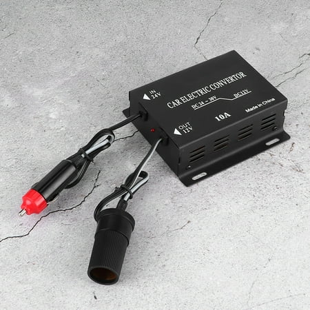 Hilitand 10A 24V To 12V Voltage Converter Car Power Supply Step‑Down ...