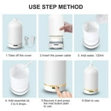 Wanlola Aroma Ultrasonic Ceramic Humidifier, 120ml Essential Oil ...