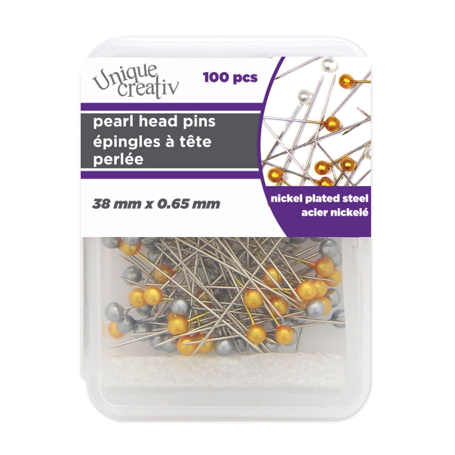 Click here for Unique Creativ Gold And Silver Pearl Head Pins prices